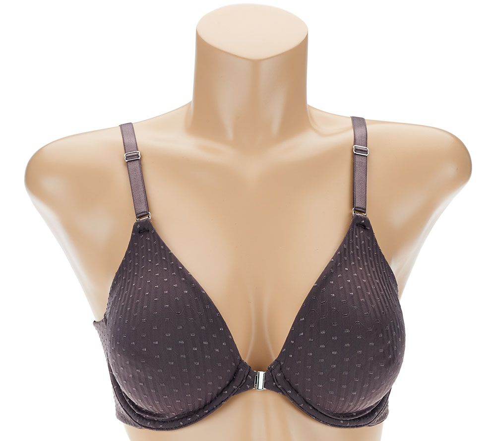 Breezies Front Closure Bra With Jacquard Overlay Page 1 —