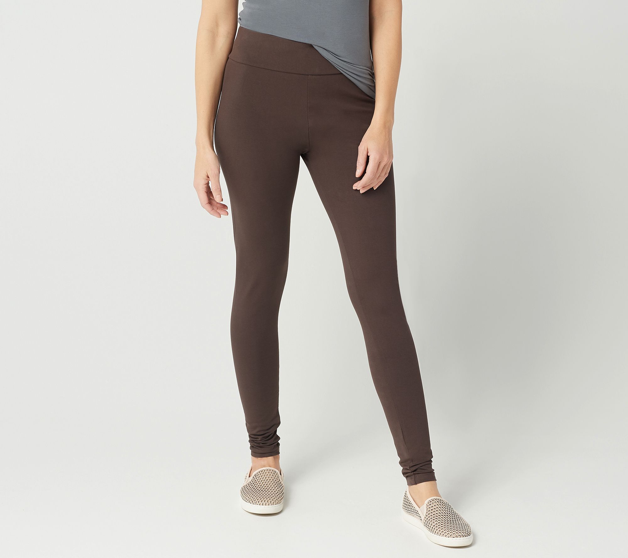 Logo Layers By Lori Goldstein Knit Pull On Leggings —
