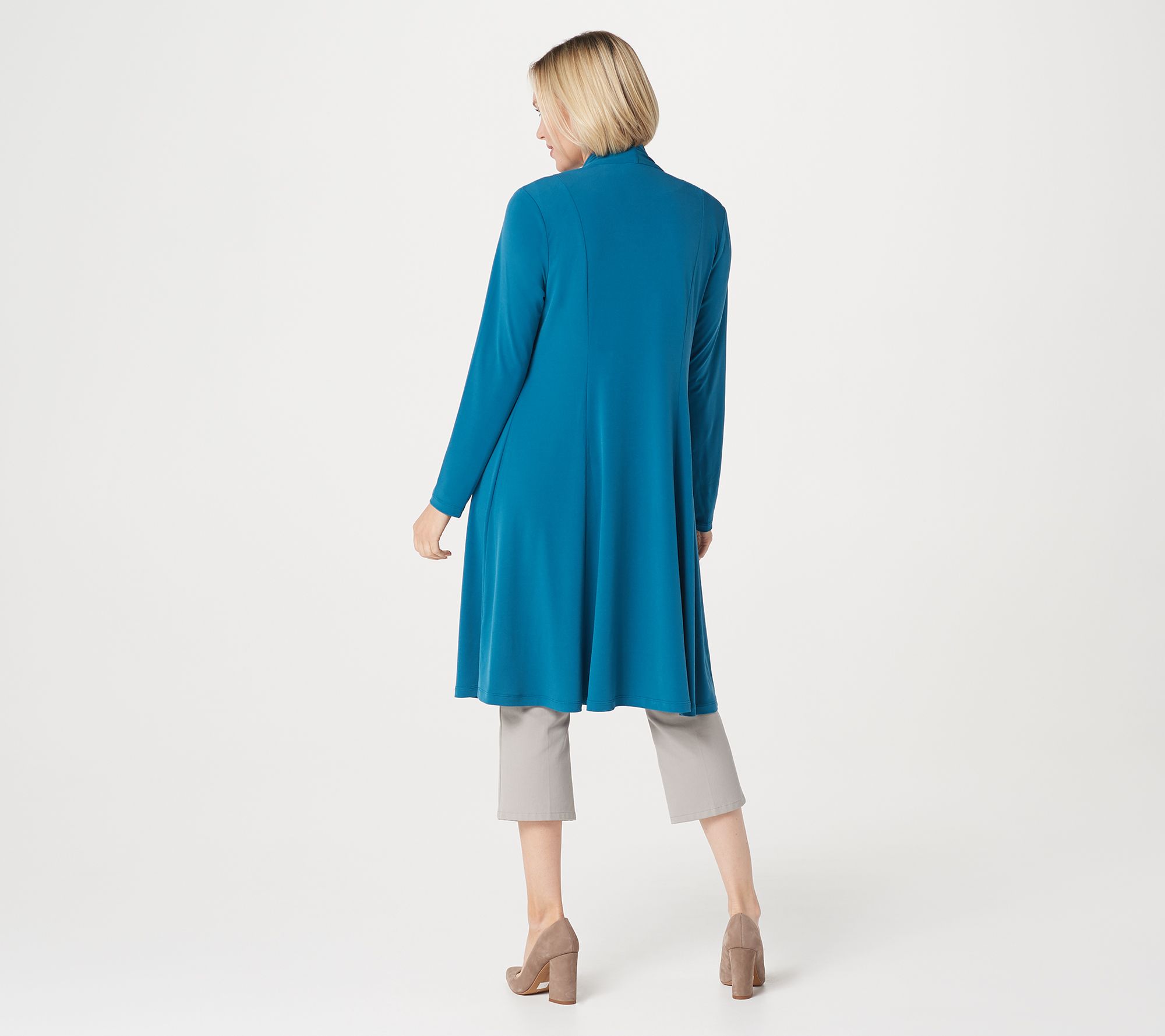 Every Day by Susan Graver Petite Liquid Knit Duster Cardigan - QVC.com
