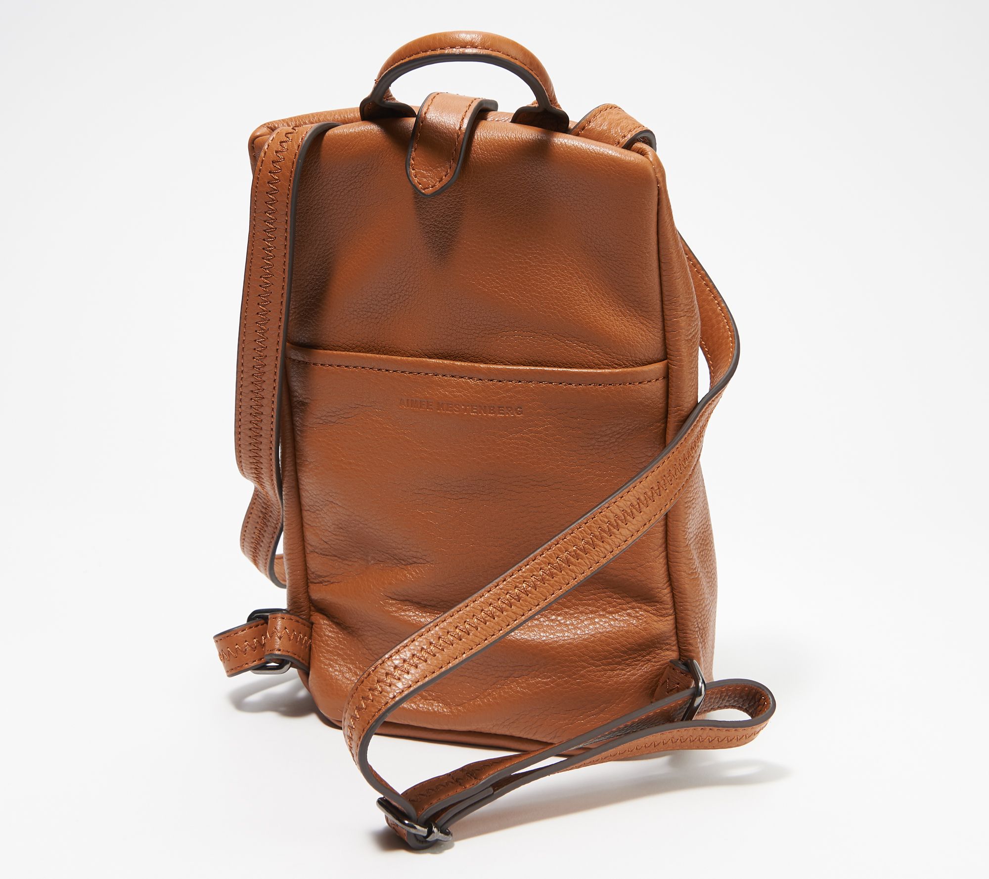 Aimee Kestenberg Solid Leather Mini Backpack - Tamitha - QVC.com