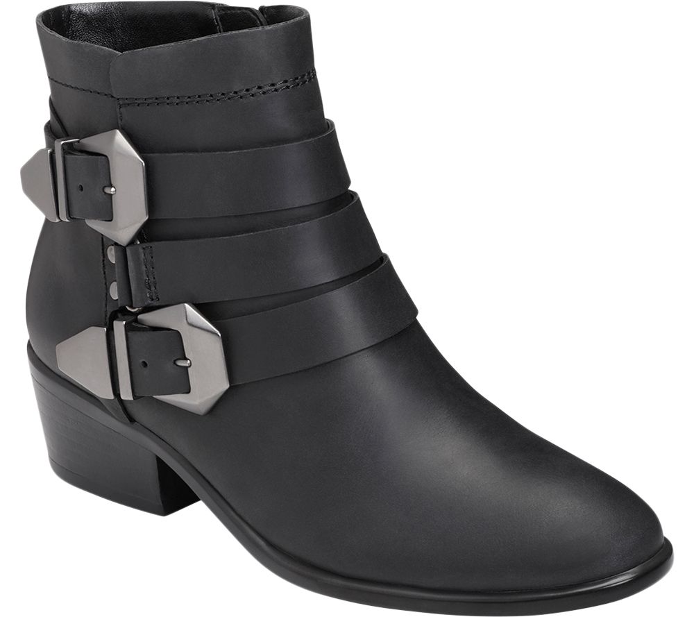 Aerosoles Heel Rest Leather Ankle Boots - My Time — QVC.com
