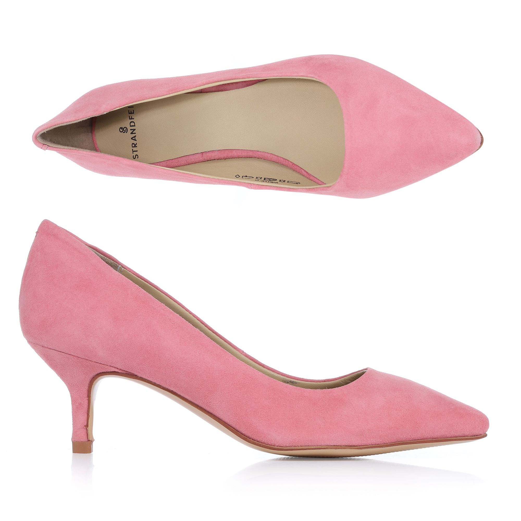 STRANDFEIN Pumps echt Leder Kitten-Heel Absatz ca. 6cm - QVC.de