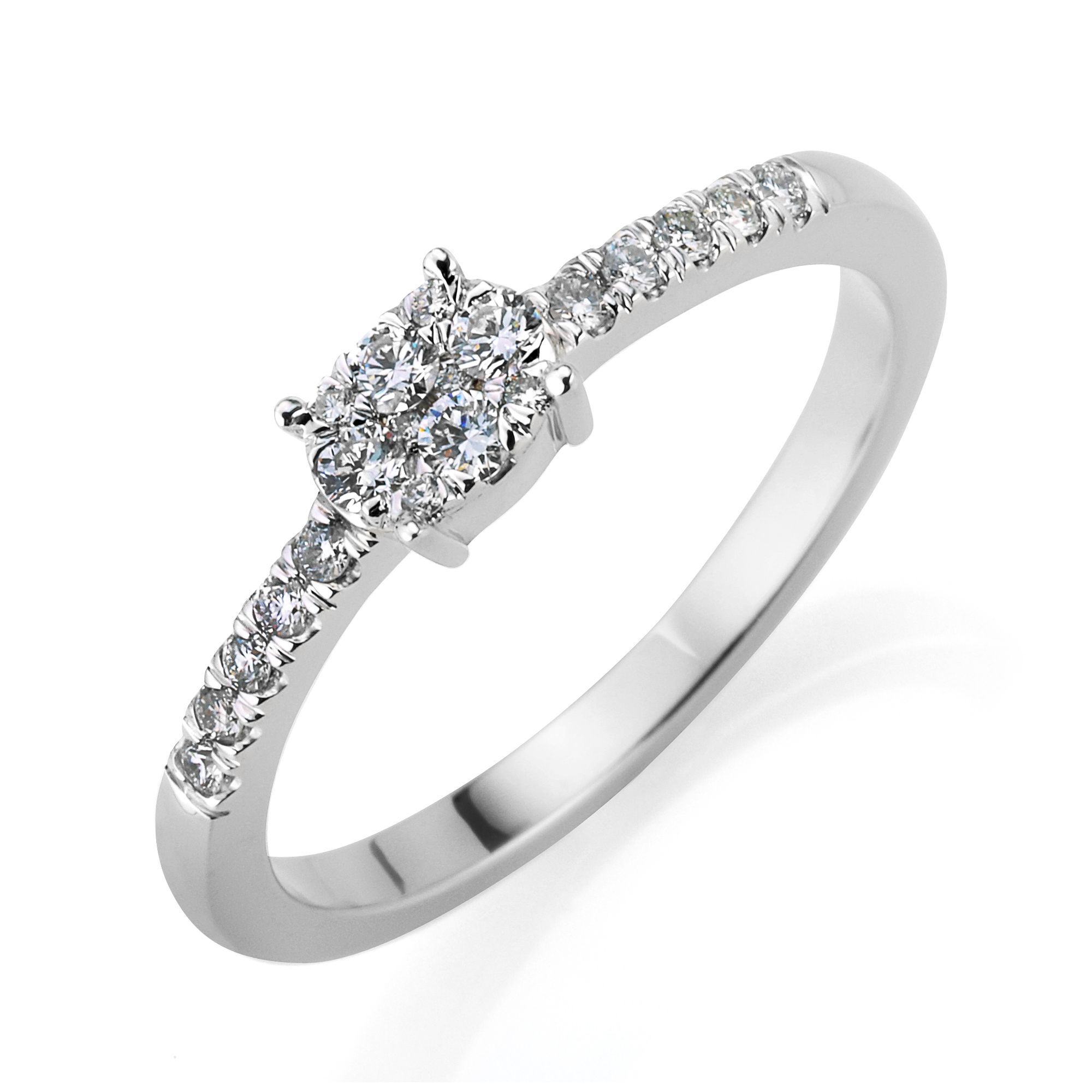 Ring 20 Brillanten zus. ca. 0,30ct Weiß/P1 Gold 585 - QVC.de