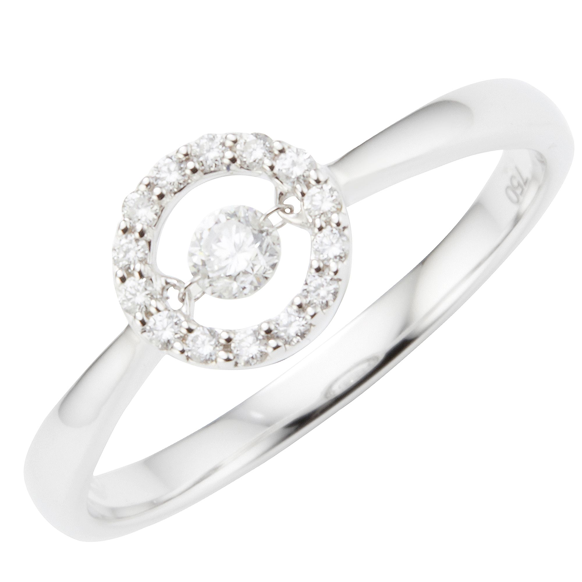 Dancing Diamonds Ring 15 Brillanten zus. ca. 0,19ct Weißgold 750 - QVC.de