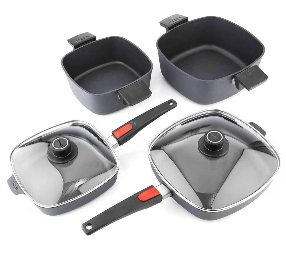 WOLL® Diamond Lite Viereck Topf- & Pfannen-Set 22x22 & 26x26cm - QVC.de