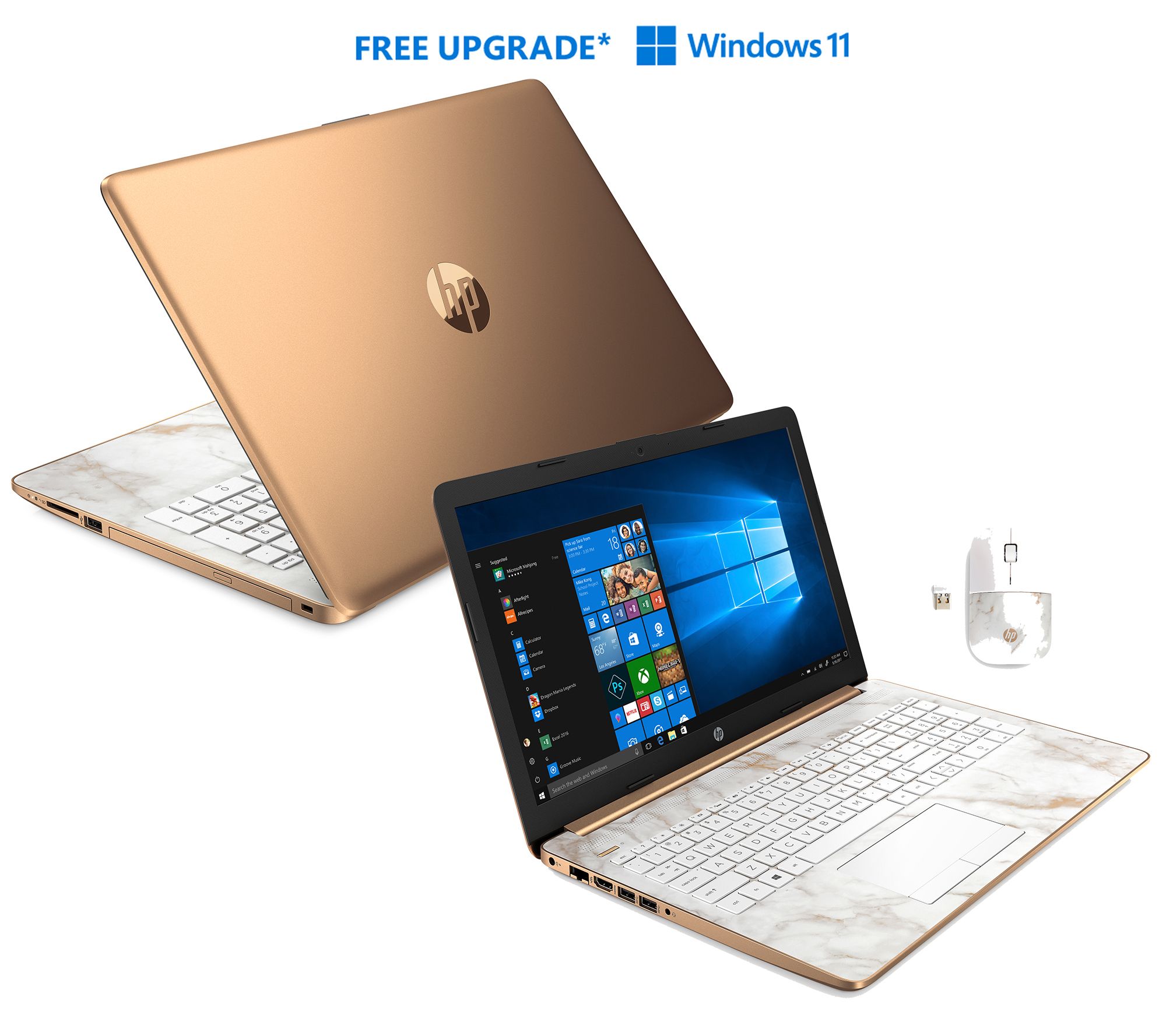 (QVC) HP 15/17" Touch Laptop AMD R5 12GB RAM 1TB HDD w/ Mouse ...