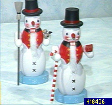 Set of 2 Wooden Snowman Nutcrackers — QVC.com