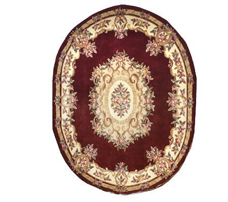 Royal Palace Victorian Aubusson 8'x10' Oval Wool Rug - H115277 — QVC.com