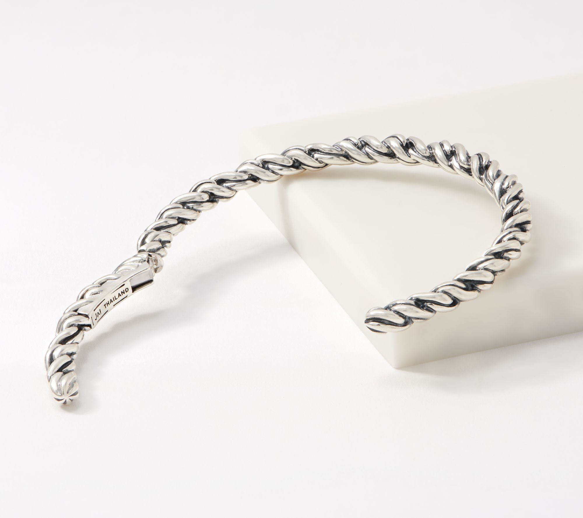 JAI Sterling Silver Carved 5mm Cuff Bracelet, 24.0g - 31.0g - Page 1 ...
