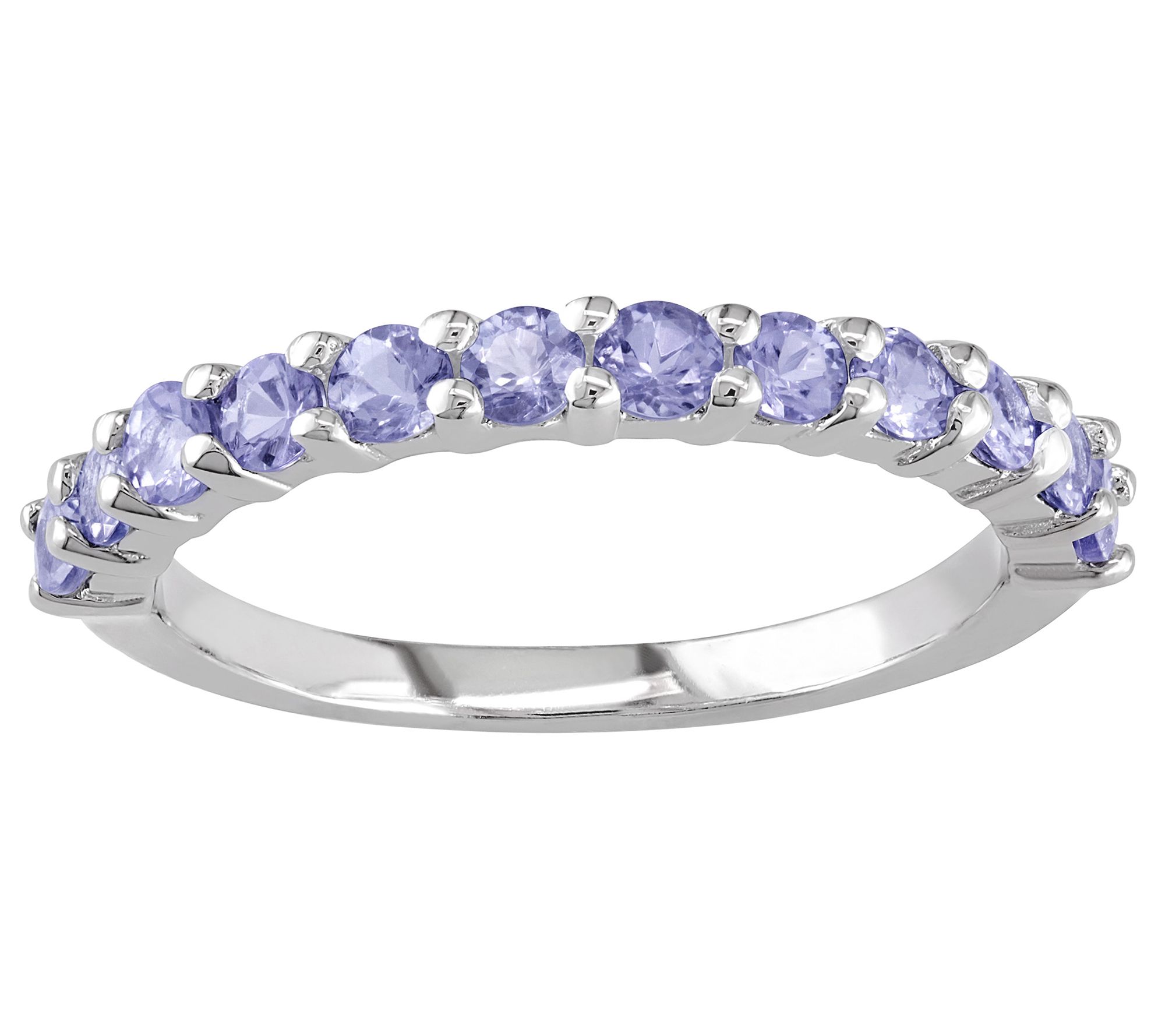 Sterling Silver 0.80 ct Tanzanite Band Ring — QVC.com