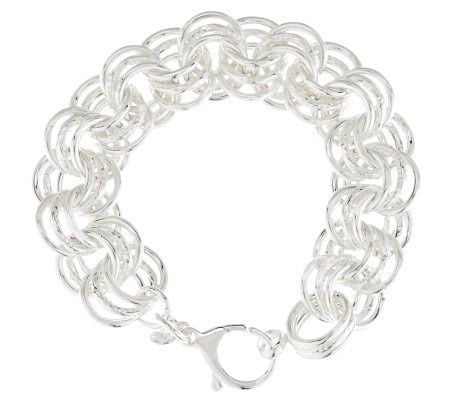 Ultrafine Silver 8″ Bold Triple Rolo Link Bracelet, 24.7g | Photowire