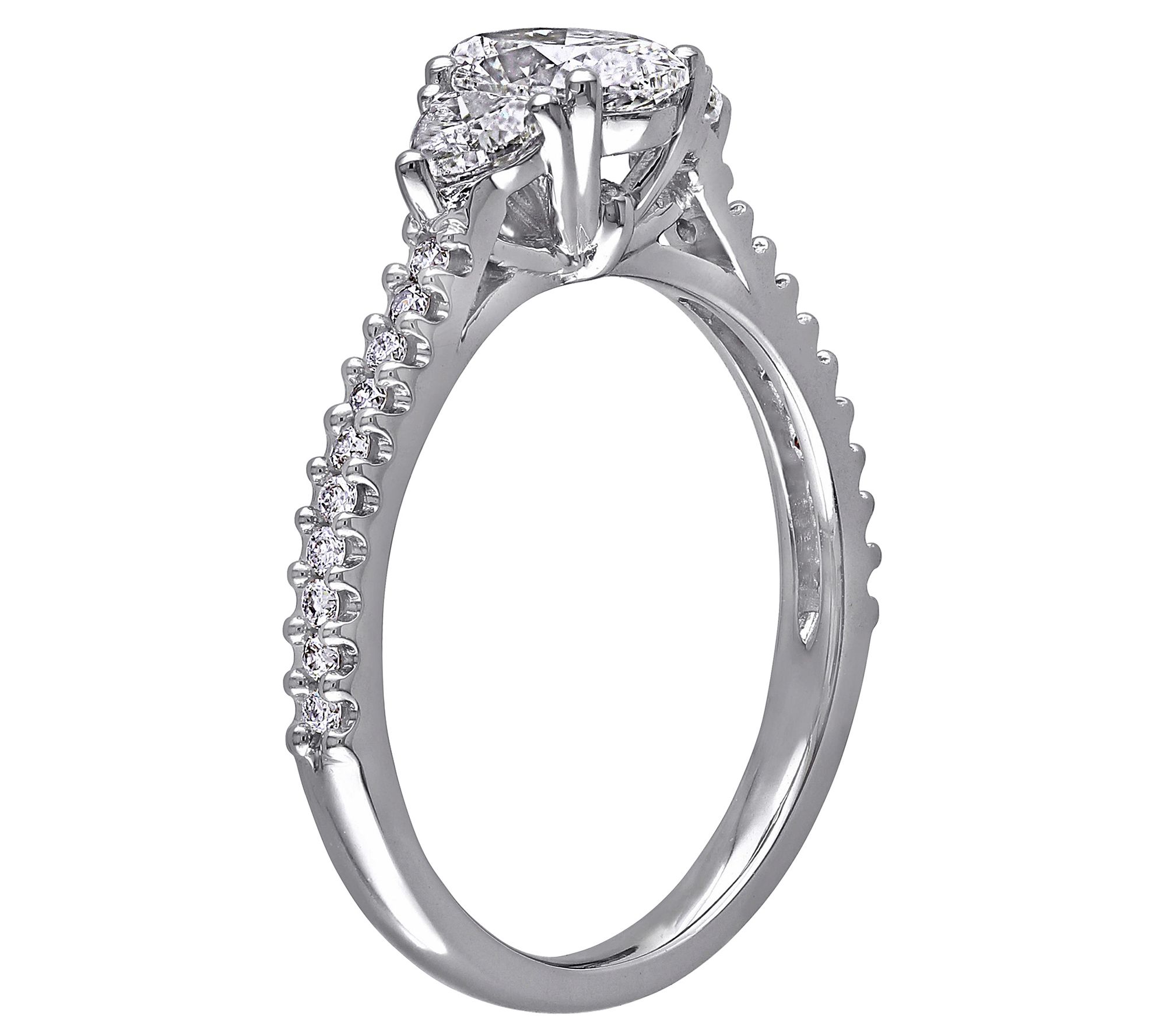 Affinity 1 cttw Multi Cut Diamond Ring, 14K White Gold - QVC.com