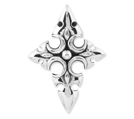 Sterling Antiqued Style Renaissance Cross Pendant | Trunix