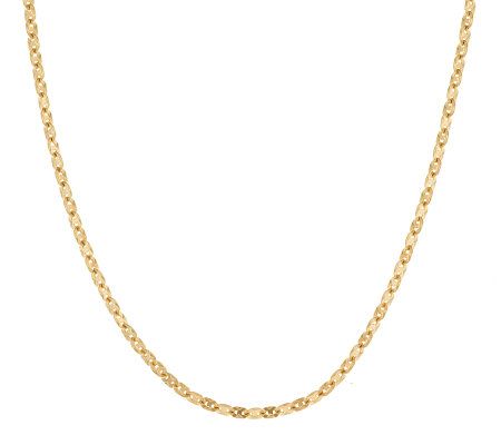 Veronese 18k Clad 20″ Diamond Cut Status Link Chain Necklace | Youxs