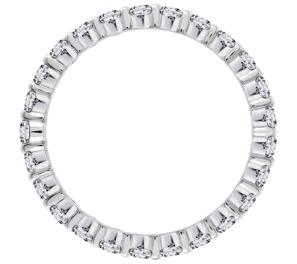 Diamonique 1.50cttw Round Eternity Band Ring, Sterling - QVC.com