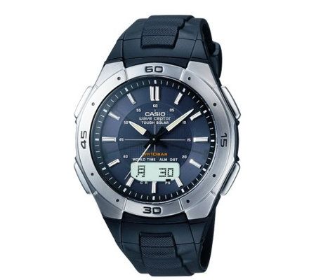 Casio Men’s Waveceptor Solar Atomic Ana-digi Blue Dial Watch | Wikimba