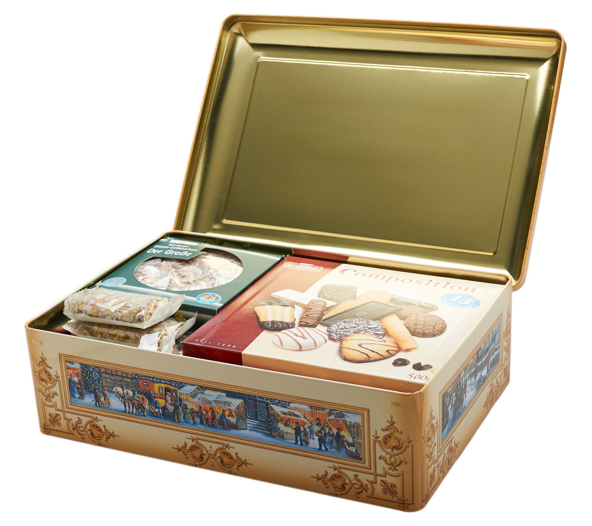 Lambertz 3.77 lb Gingerbread Assortment in Large Tin - QVC.com