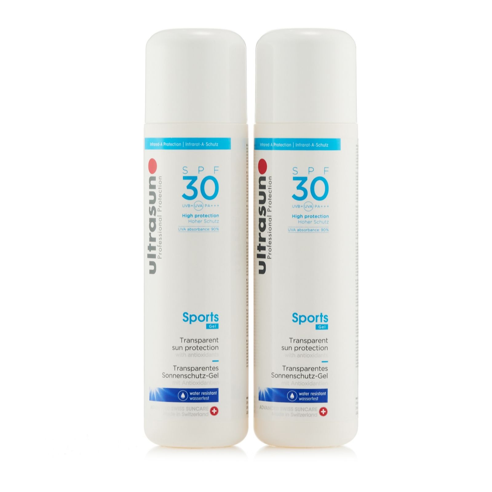 Ultrasun Sun Protection Sports Gel SPF 30 200ml Duo - QVC UK