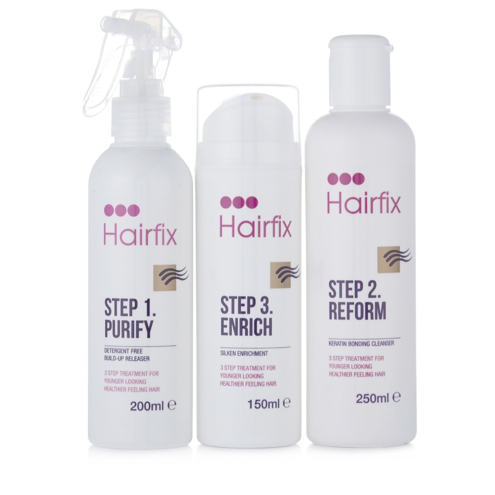 Hairfix 3 Piece Keratin Recovery 3 Step Collection - QVC UK