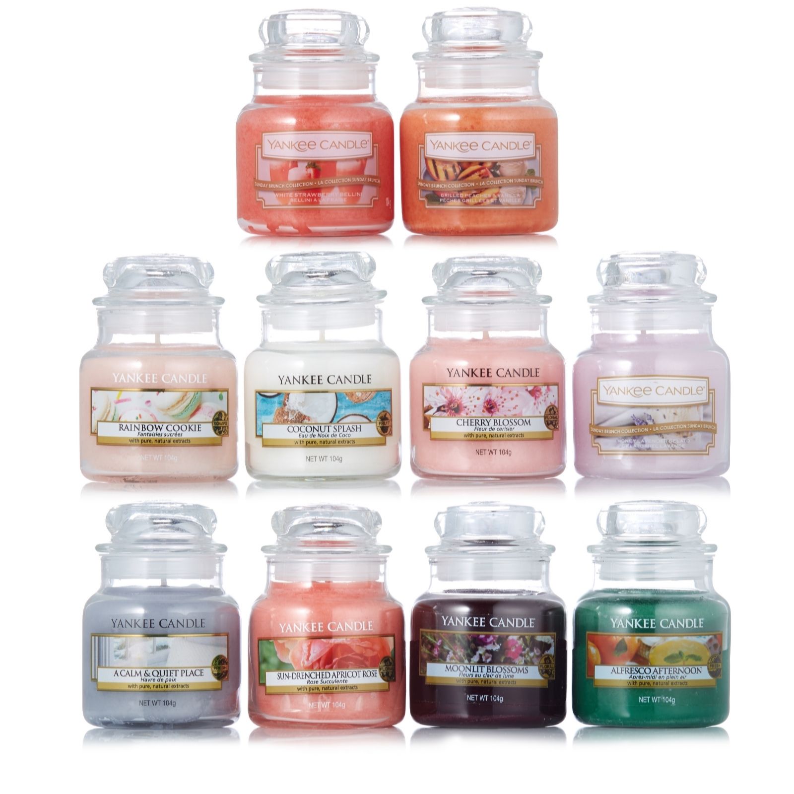 Yankee Candle Set Of 10 Festive Scents Small Jars QVC UK